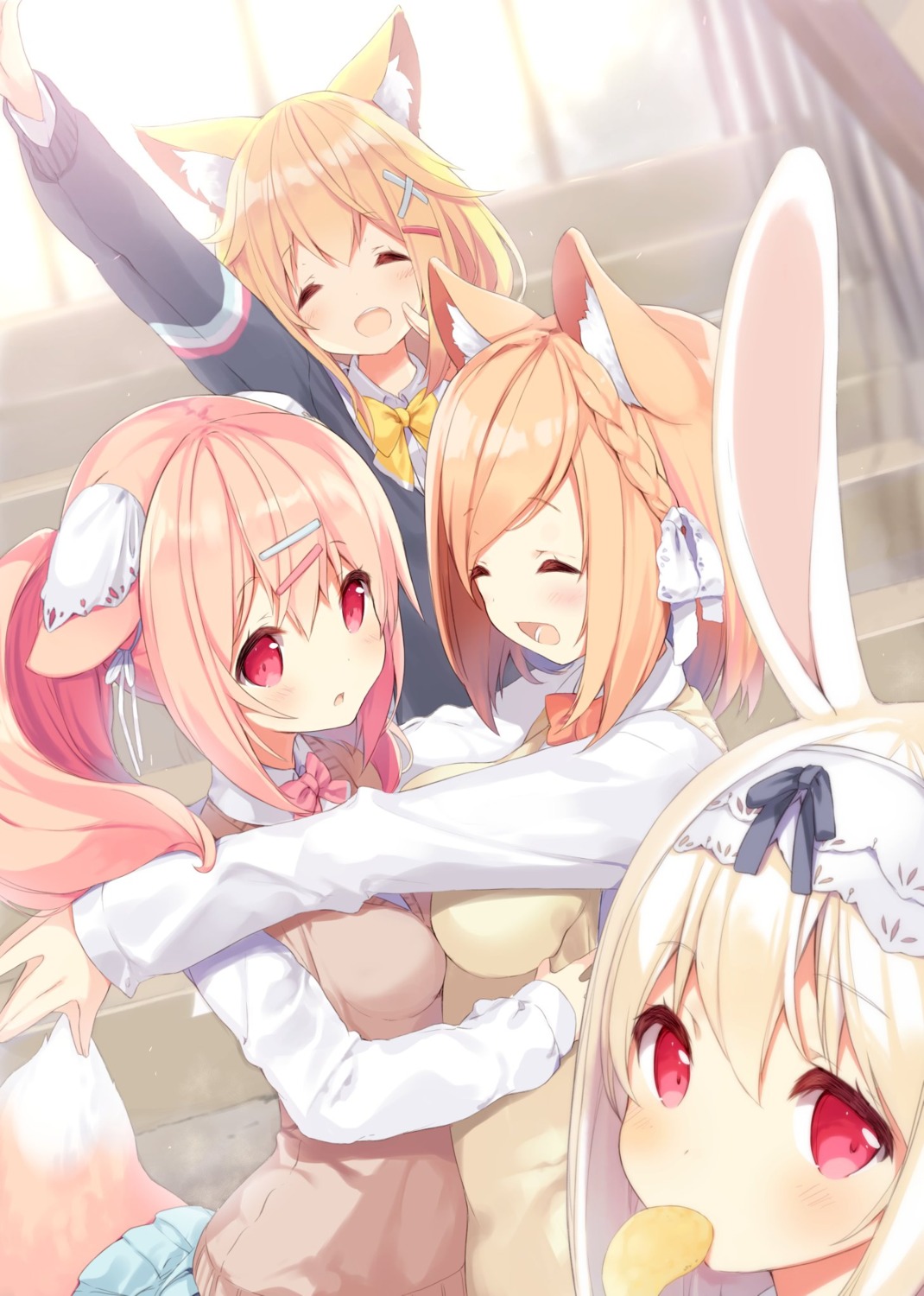 p19 amamiya aki amamiya mei cynthia riddle sylvie-milia leclerc animal ears bunny ears duplicate ...